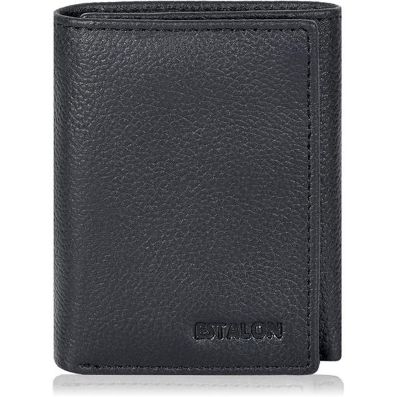 Bags | Estalon Real Leather Trifold Wallet For Men Slim Tri Fold ...